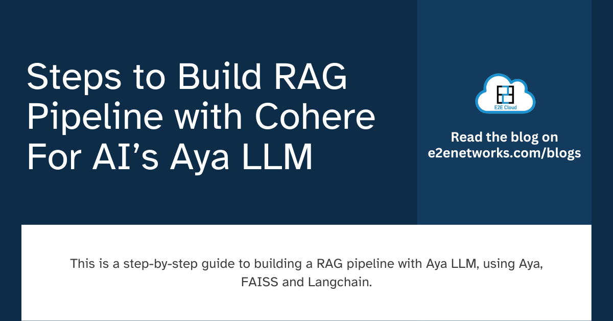 Guide to Building RAG Pipeline with Aya LLM by Cohere for AI